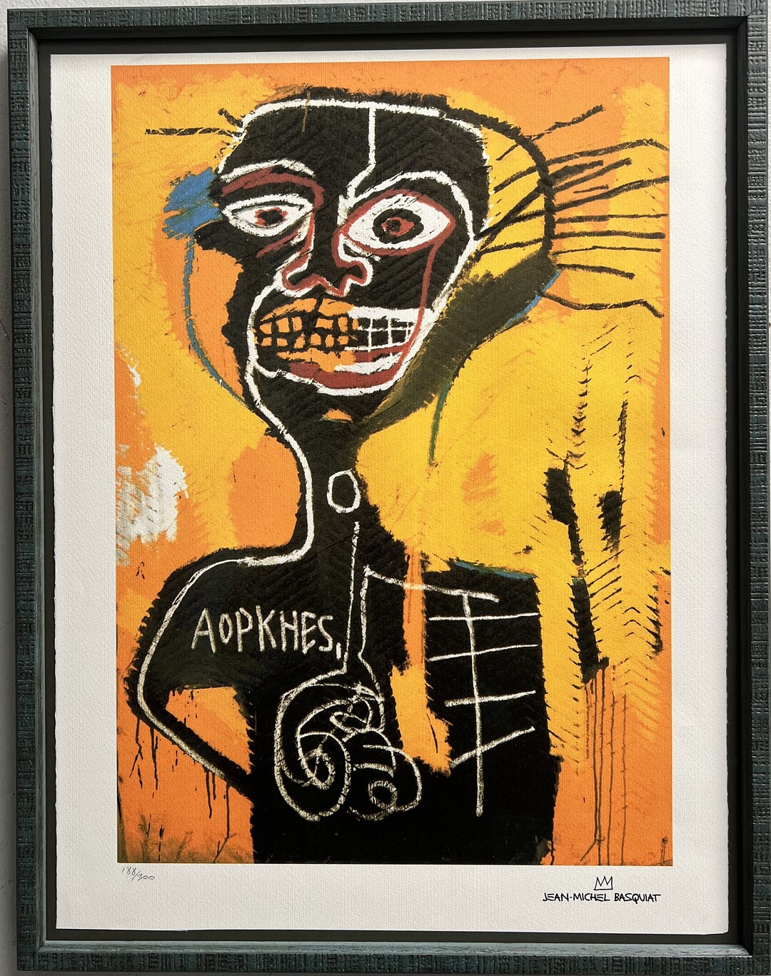 Jean-michel Basquiat (1960-1988) "cabeza" Beautifully Framed From ...