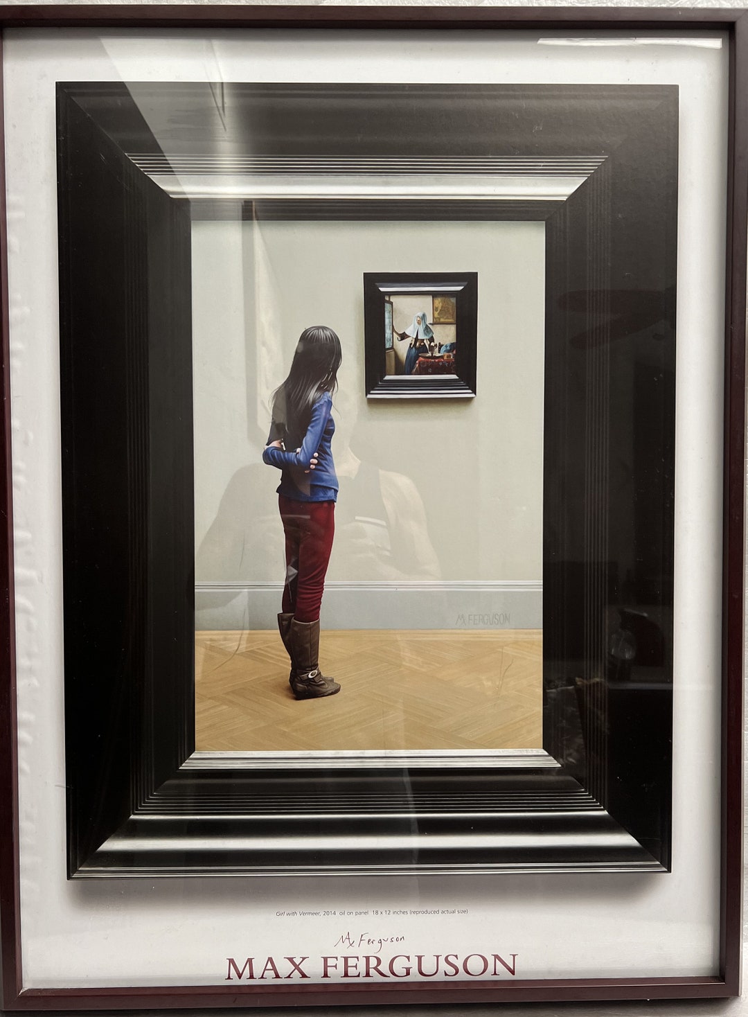 Max Ferguson "girl With Vermeer" Very Rare Hand Signed by Ferguson ...