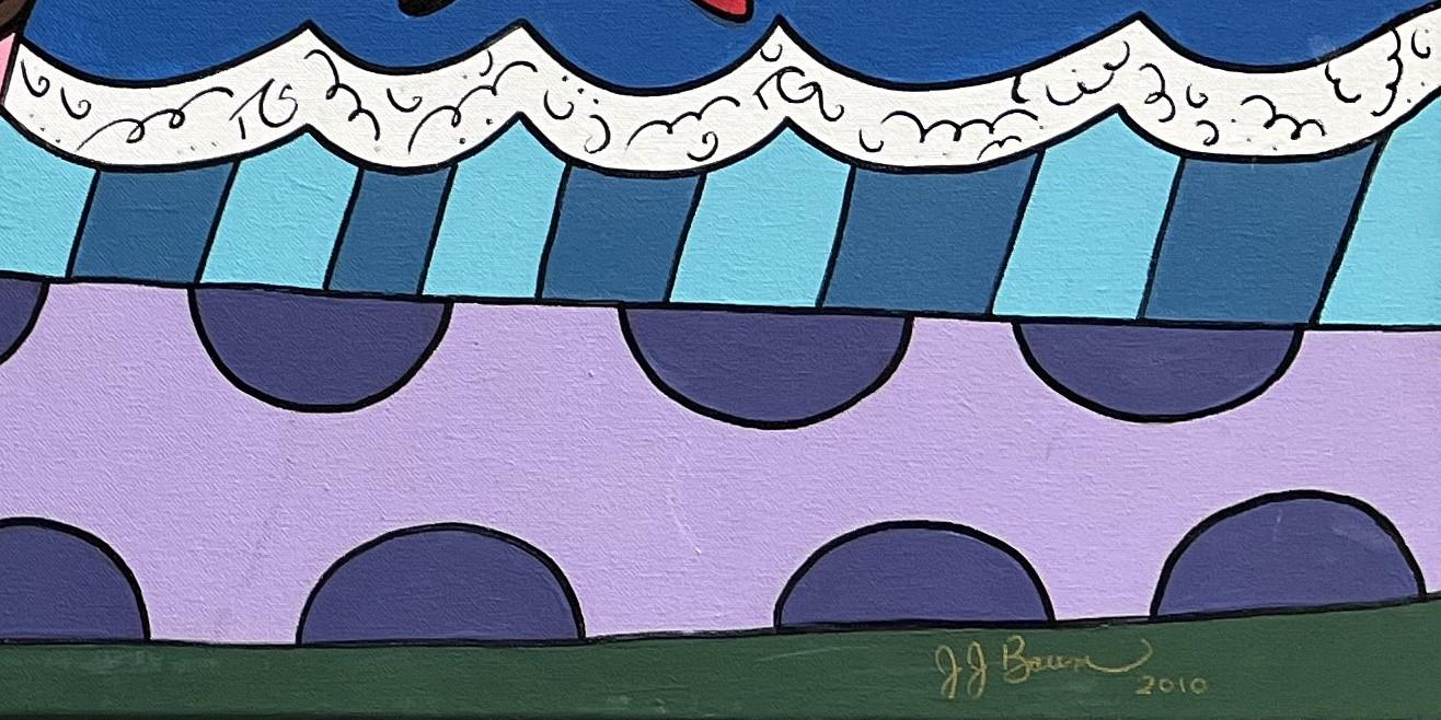 Romero Britto Style Fun Beach Scene Bold Patterns, Vivrant Colors by J ...
