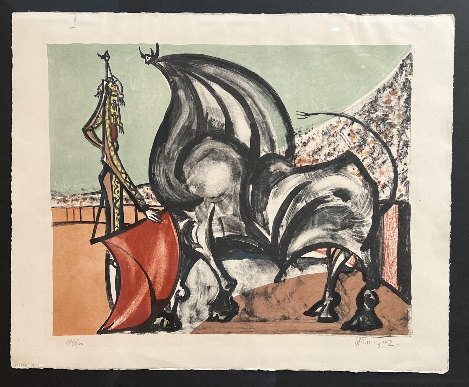 Oscar Dominguez (1906-1958) Horse and Bull HAND SIGNED and Numbered in ...