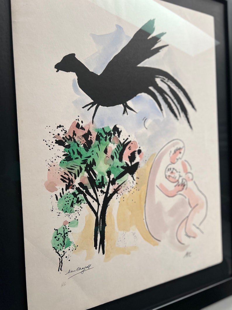 Marc Chagall Hand Colored Large Beautifully Framed From a Retired ...