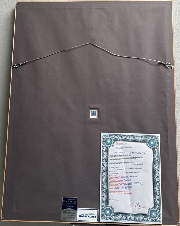 JACKSON POLLOCK 1912-1956 AMERICAN, Signed & Numbered in Pencil With ...