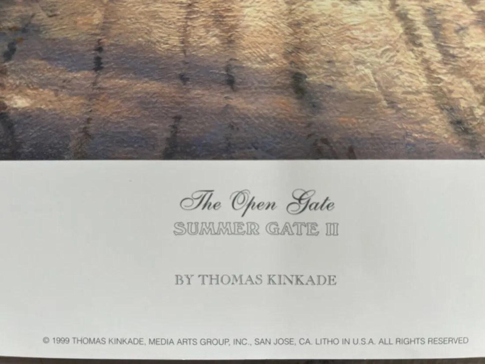 Thomas Kinkade "sweetheart Gardens" Brookside Hideaway. Lithograph Hand ...