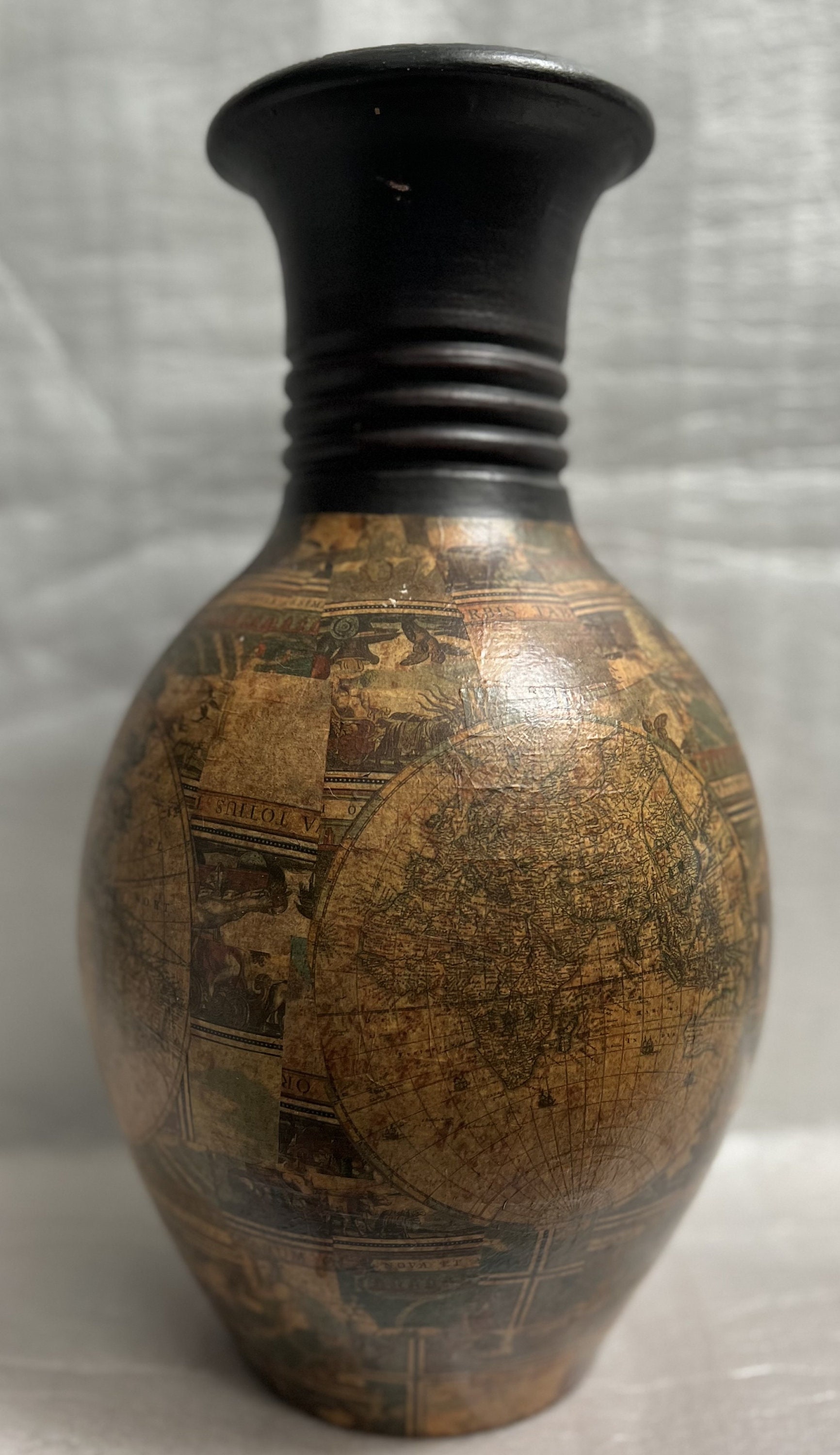 Old World Map Vase - Etsy