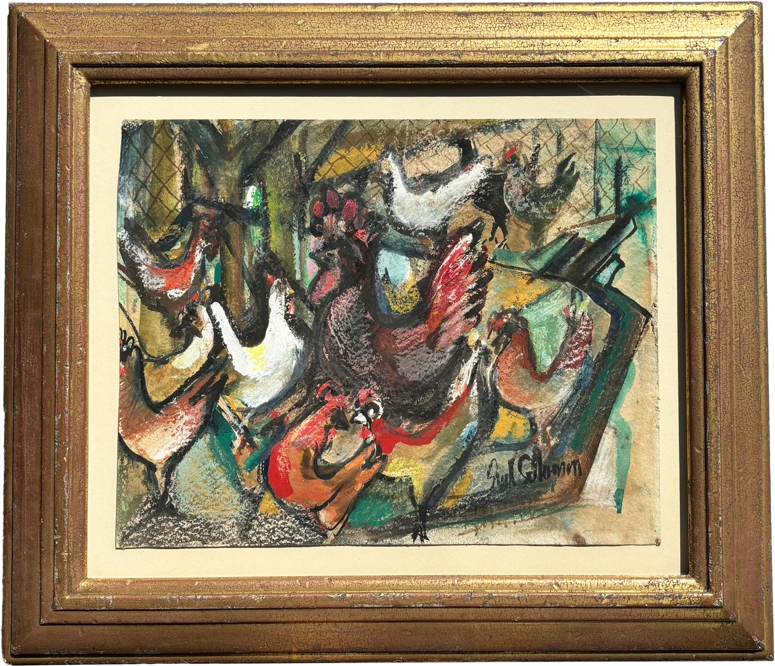 Syd Solomon american, 1917-2004 Mid Century Oil on Board Listed Artist ...