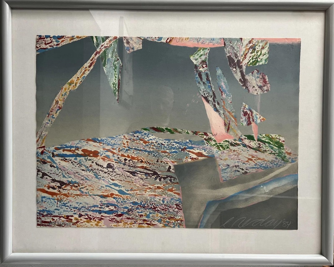 Monumental Hand Signed Monoprint by Listed Artist ELIZABETH LIZ REDAY ...