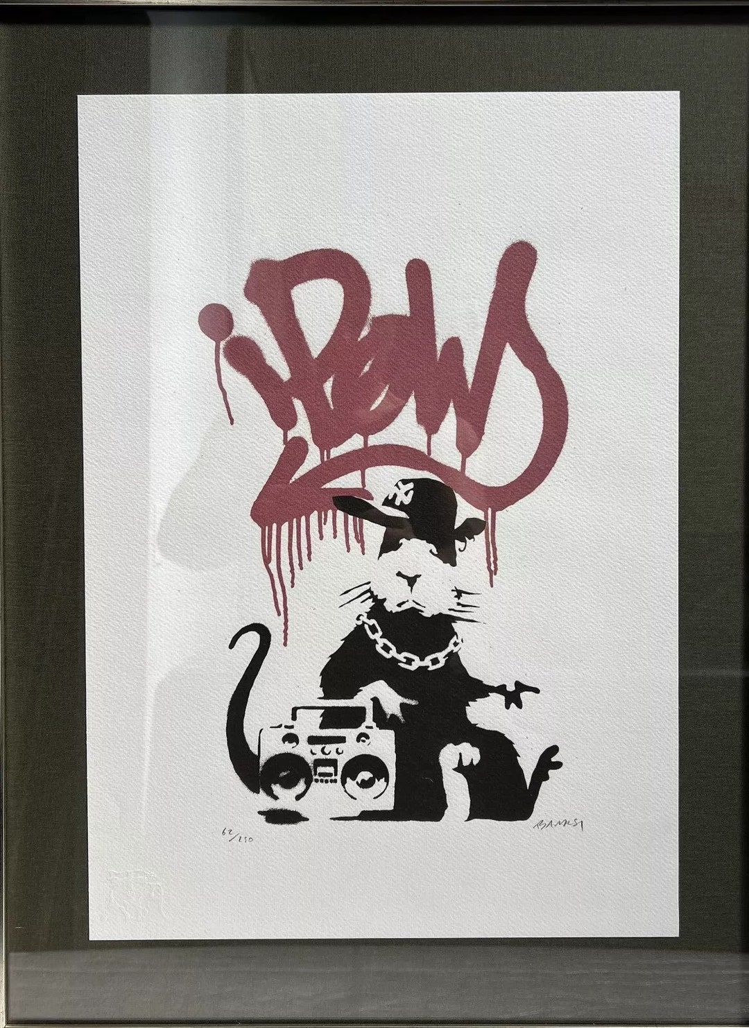 Banksy born 1974 Mixed Media Hand Signed Numbered and Stamp W COA - Etsy
