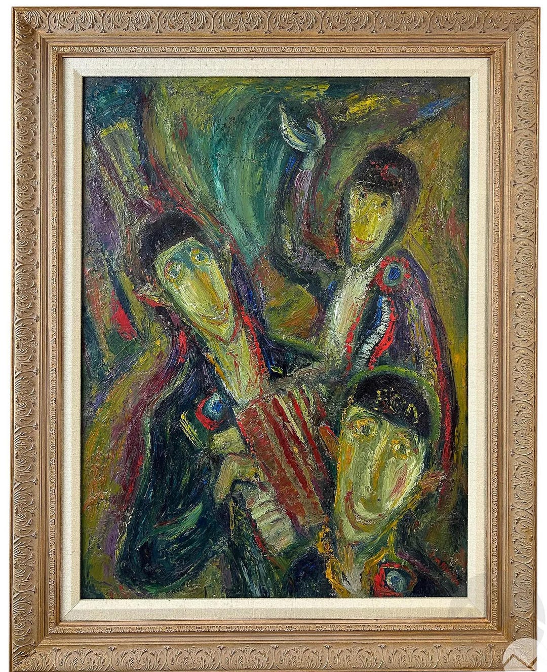 Jean-marie Sorgue Aka Jean Mouton (french, 1924-2010) Abstract Oil ...