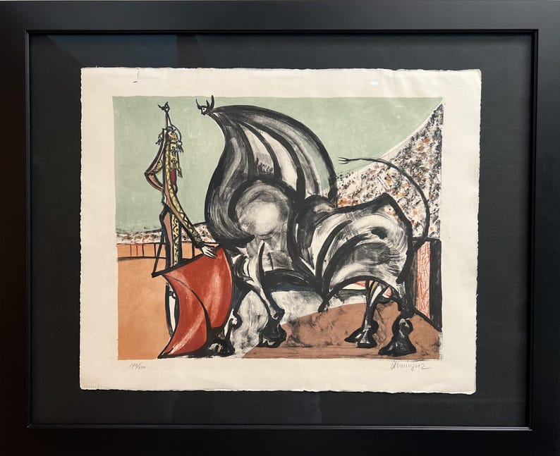 Oscar Dominguez (1906-1958) Horse and Bull HAND SIGNED and Numbered in ...