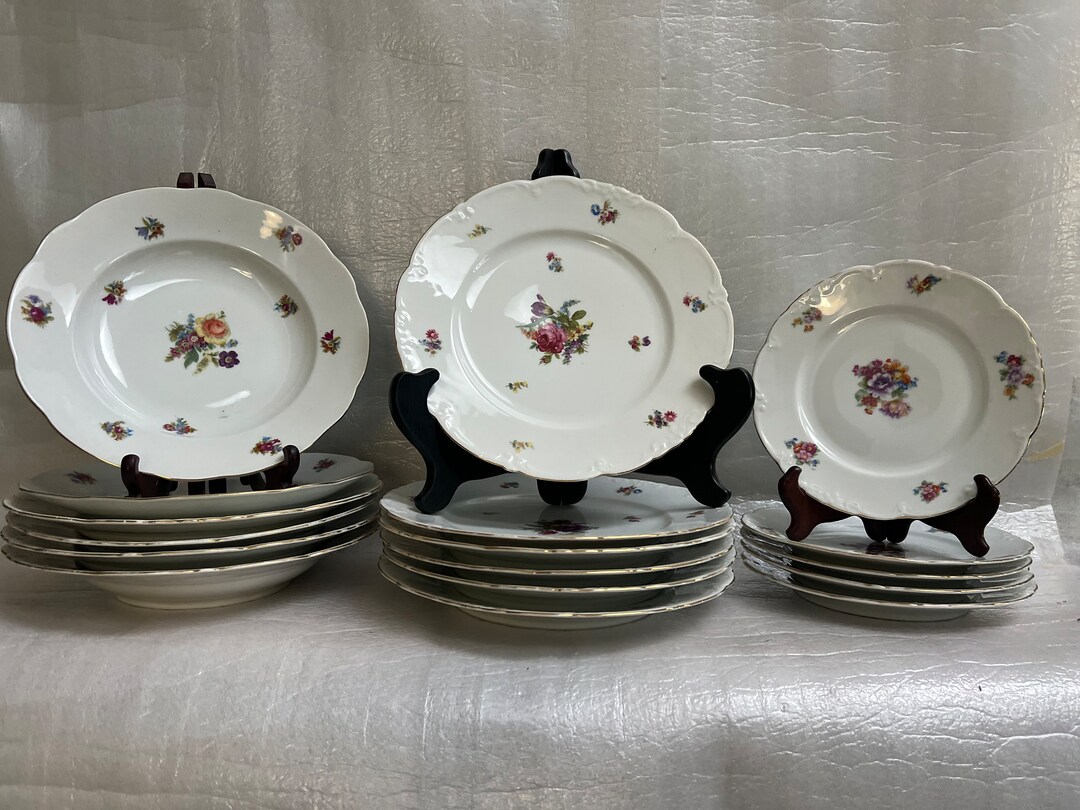 Set of 18 Pieces C.t. Altwasser German Fine Boan China Dinner Set for 5 ...