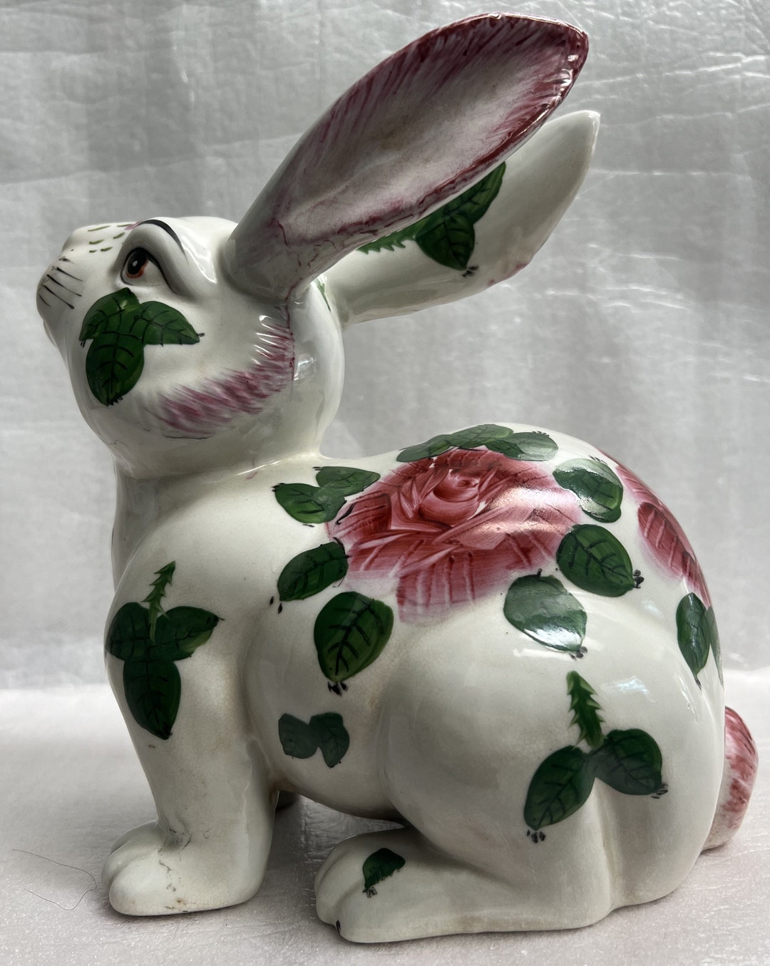 VICKI Carrollstyle Bunny Rabbit Flower Design Hand Painted - Etsy