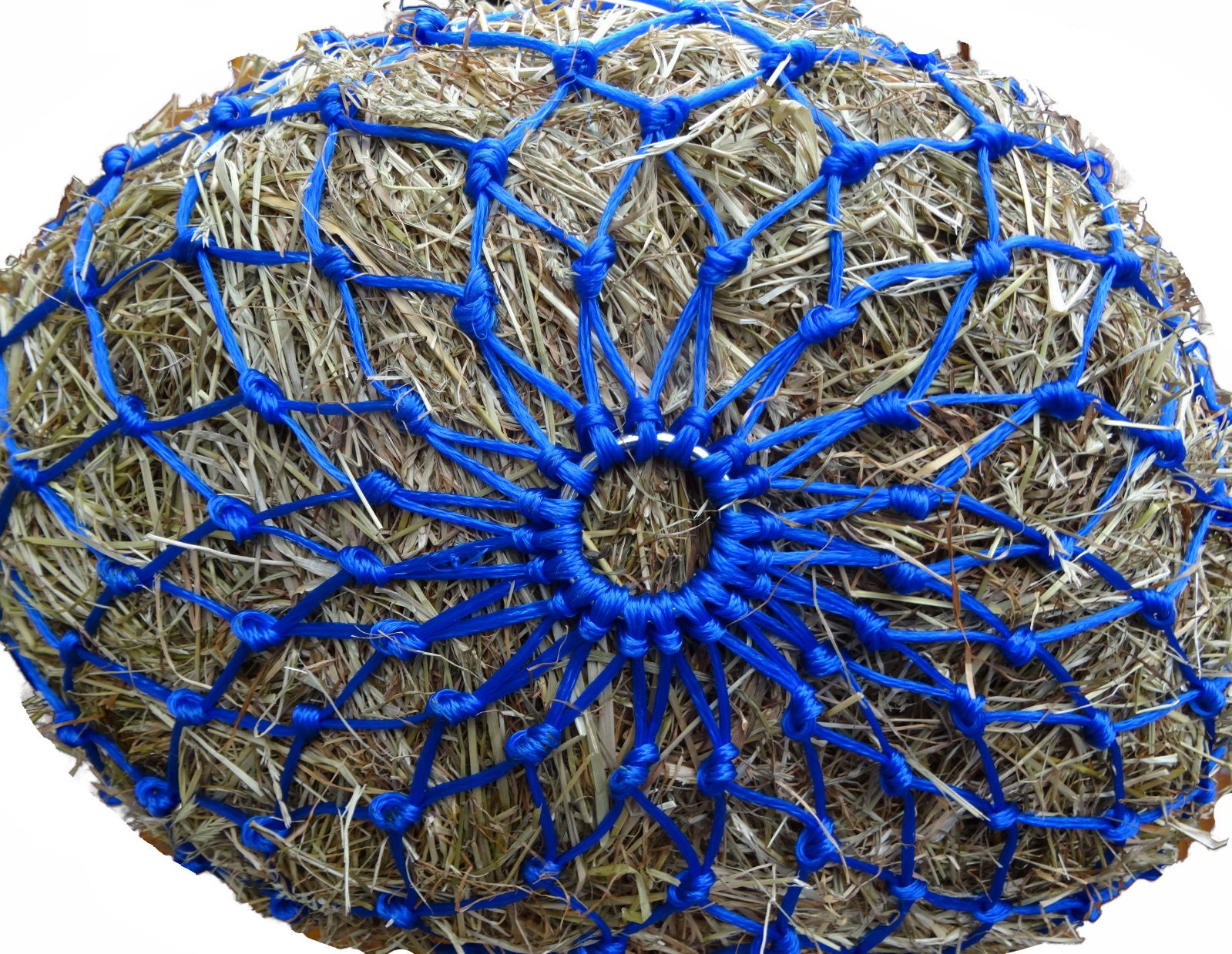 LARGE 42 & X-LARGE 50 Ringed Strong Haynets / Haylage Nets Small Holes ...