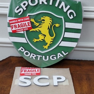 SCP Sporting Portugal Football Club Logo 3D Wooden Sign - Etsy