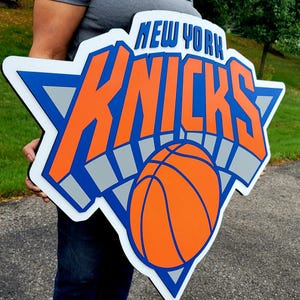 New York Knicks Logo 3D Wooden Sign, Medallion Sports Sign for Man Cave ...
