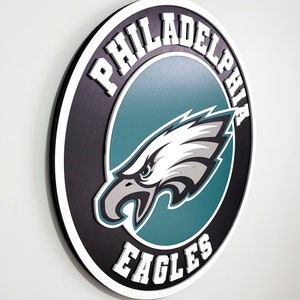 Philadelphia Eagles 3D Wooden Sports Sign | Medallion Man Cave | Games ...