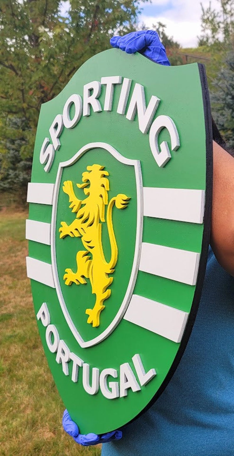 Sporting Portugal Football Club 3D Wooden Sports Sign | Medallion for ...
