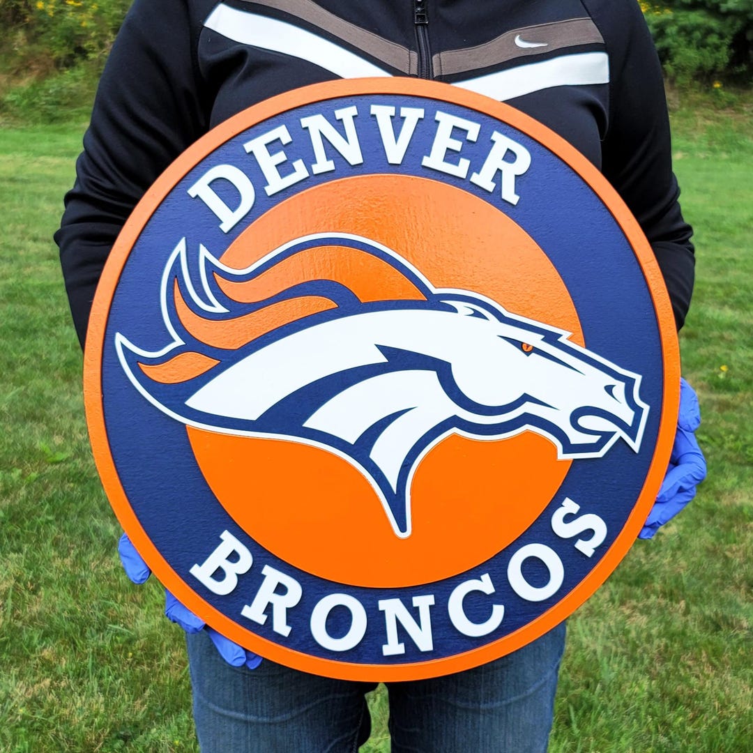 Denver Broncos 3D Wooden Wall Sign, Sports Medallion, Man Cave Decor - Etsy
