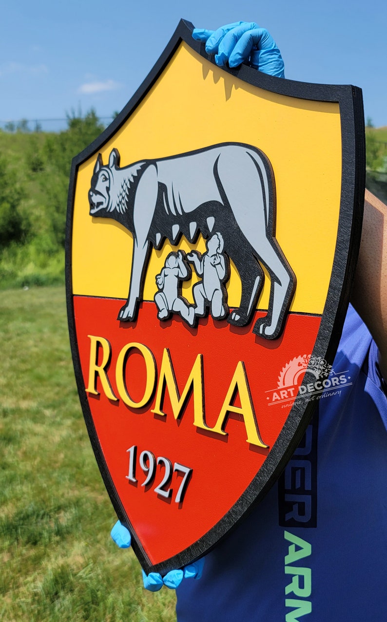AS Roma Football Club 3D Wooden Sign: Sports Fan Man Cave Decor - Etsy