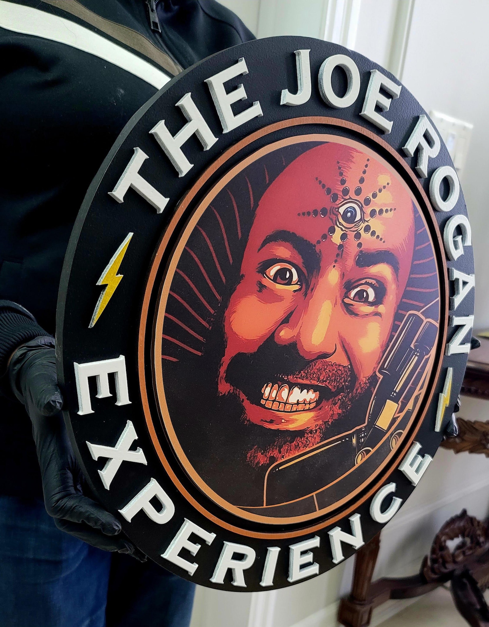Joe Rogan Experience Podcast Logo 3D Wooden Sign, Man Cave Decor - Etsy