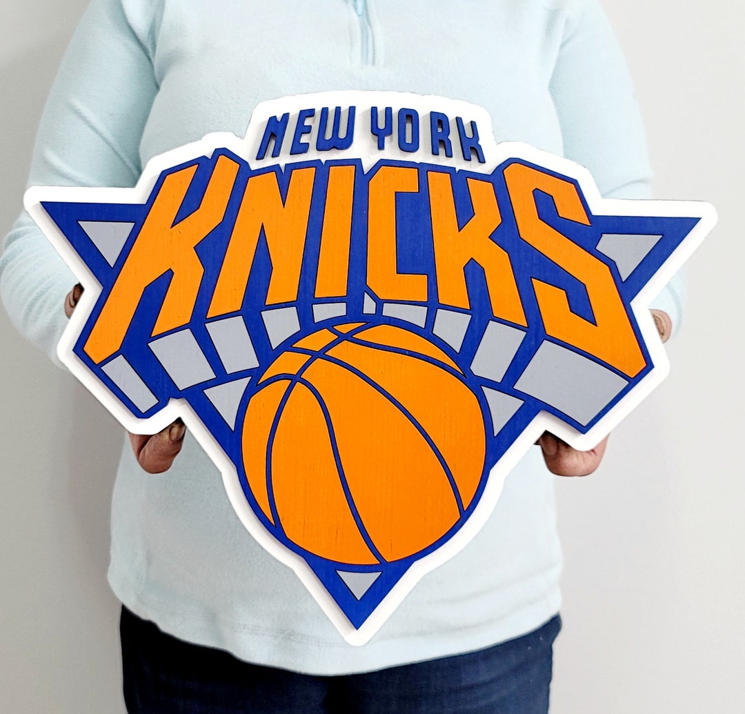 New York Knicks Logo 3D Wooden Sign, Medallion Sports Sign for Man Cave ...