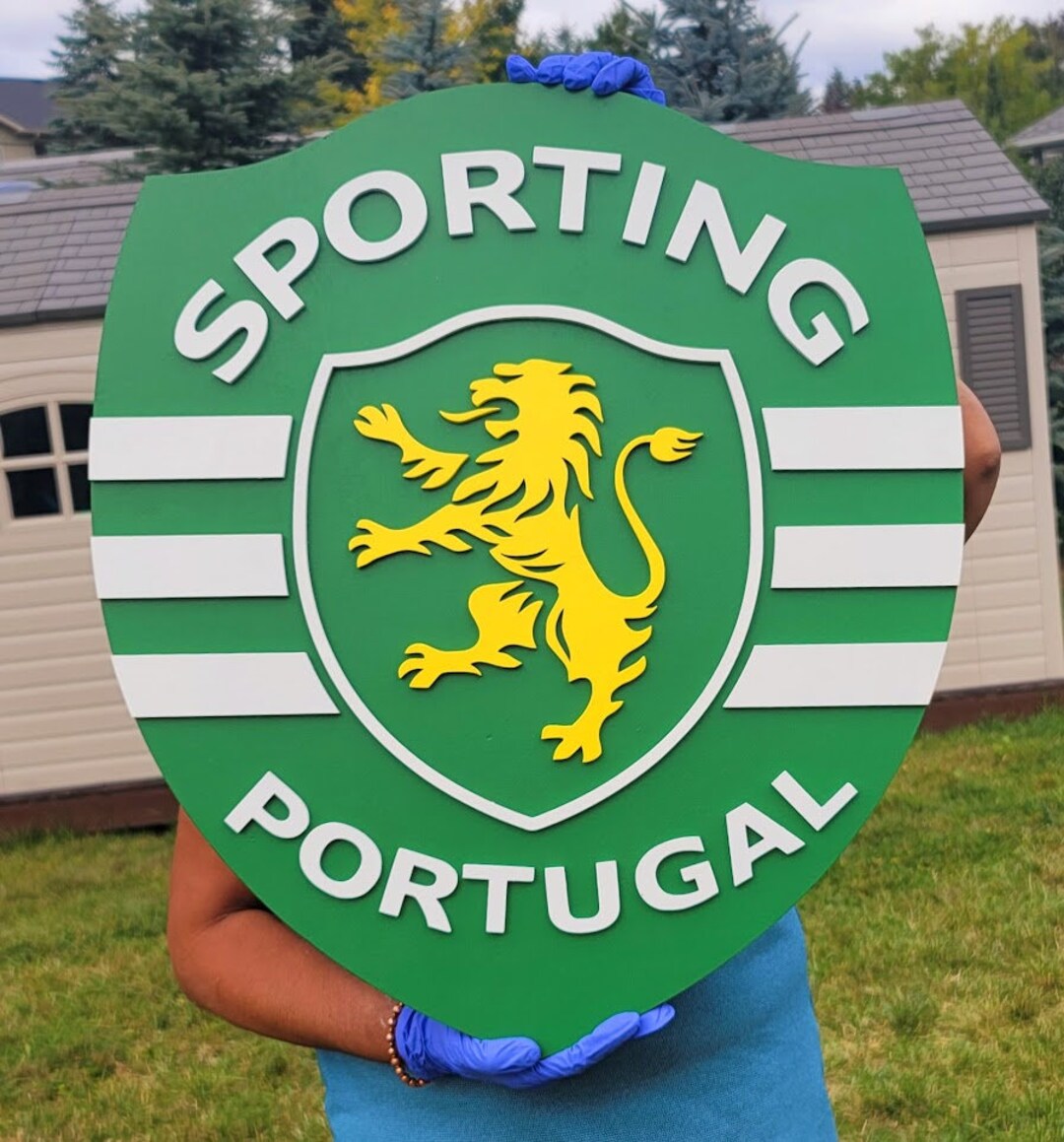 SCP - Sporting Portugal Football Club Logo 3D Wooden Sign, Medallion ...