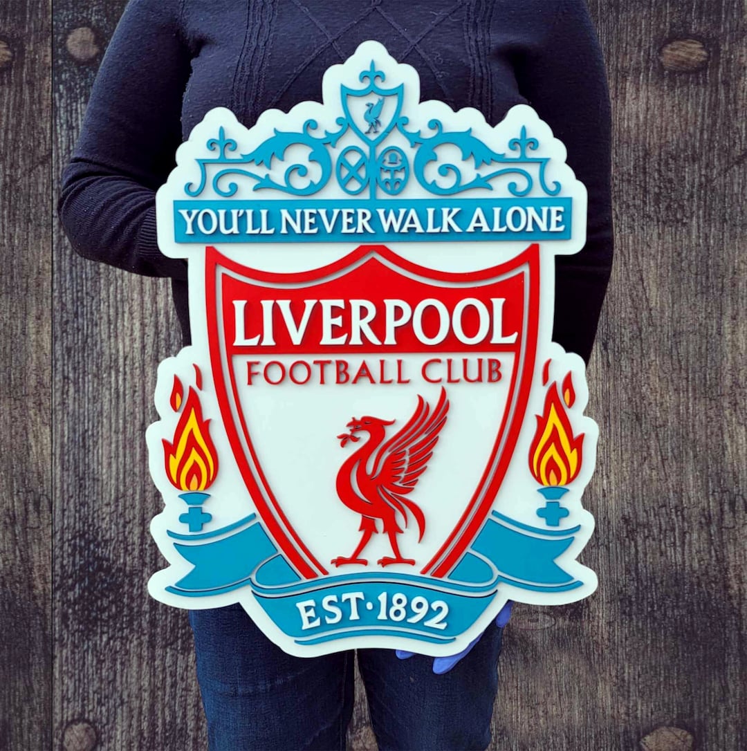Liverpool F.C. Football Club Logo 3D Wooden Sign, Medallion Sports Sign ...