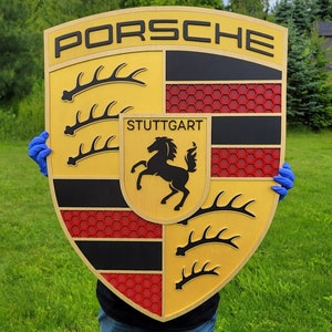 New Porsche Logo 3D Sign for Man Cave, Home Decoration, Porsche Gift ...