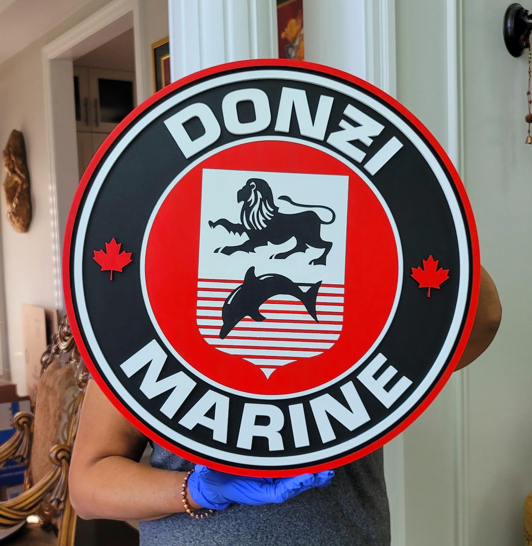 Donzi Marine High Performance Powerboats Logo 3D Wooden Sign, Medallion ...
