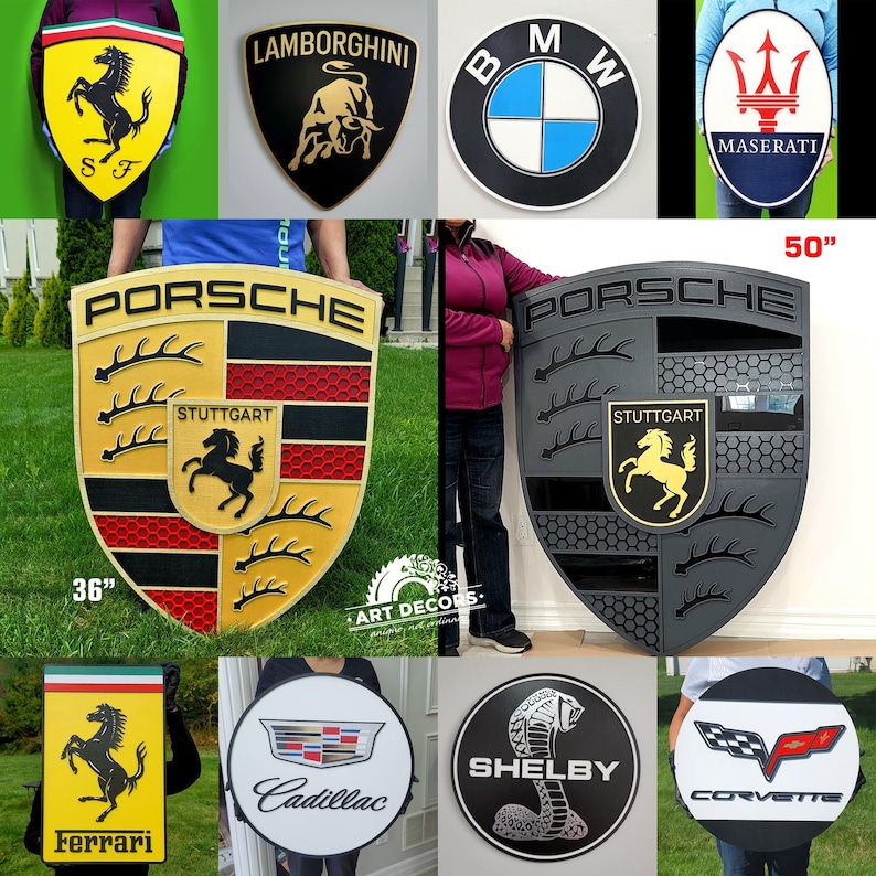 Maserati Car Logo Wooden Sign, Man Cave Decor - Etsy