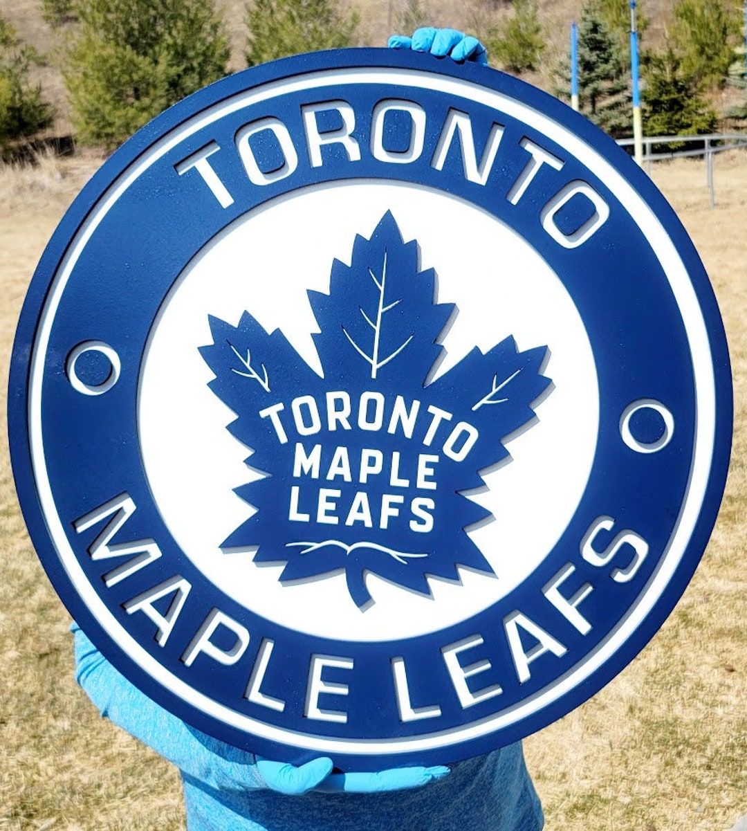 Toronto Maple Leafs 3D Wooden Sports Sign | Medallion for Man Cave ...