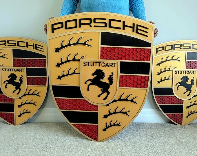 Custom Porsche Logo Wood Wall Art Ideal Gift for Him, Porsche Lover ...