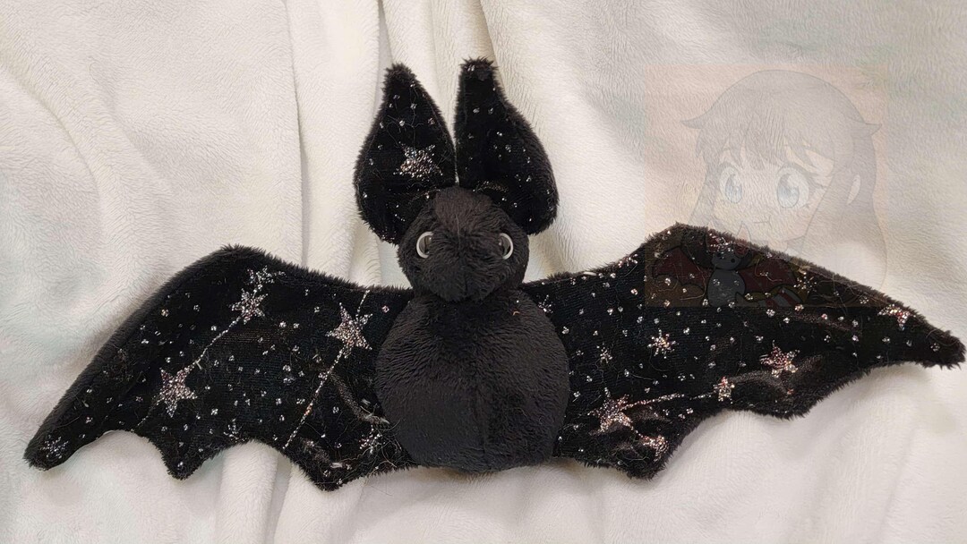 Starry Sparkly Bat Plush Super Soft Minky Cuddly Cute Handmade - Etsy