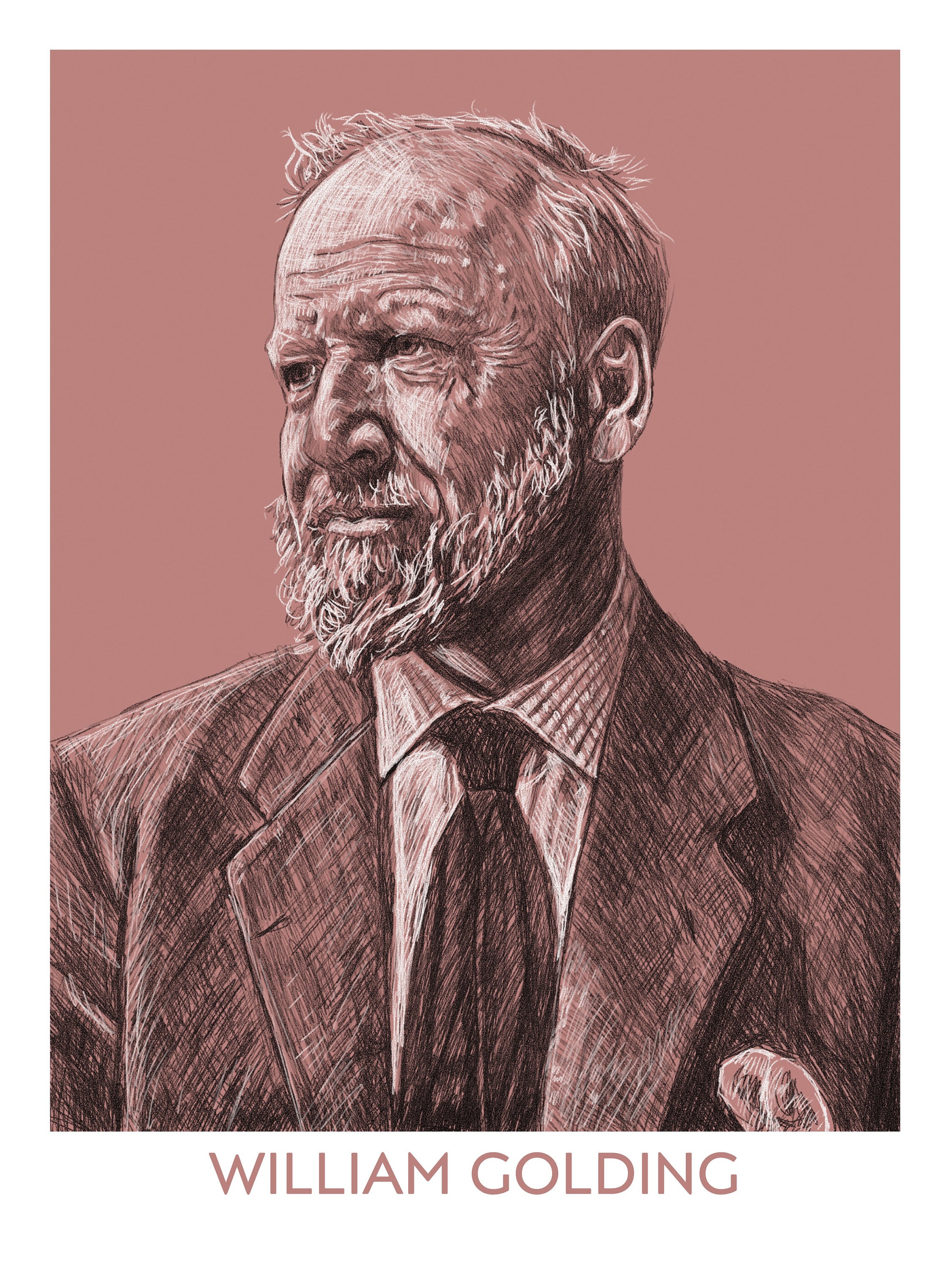 William Golding Author Poster Writer Gift Literary Print - Etsy