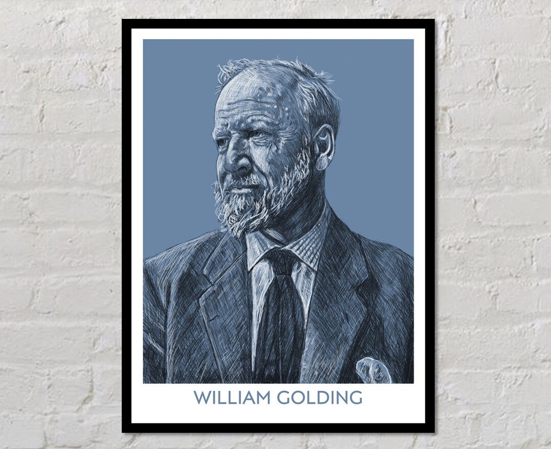 William Golding Author Poster, Writer Gift, Literary Print, Classroom ...
