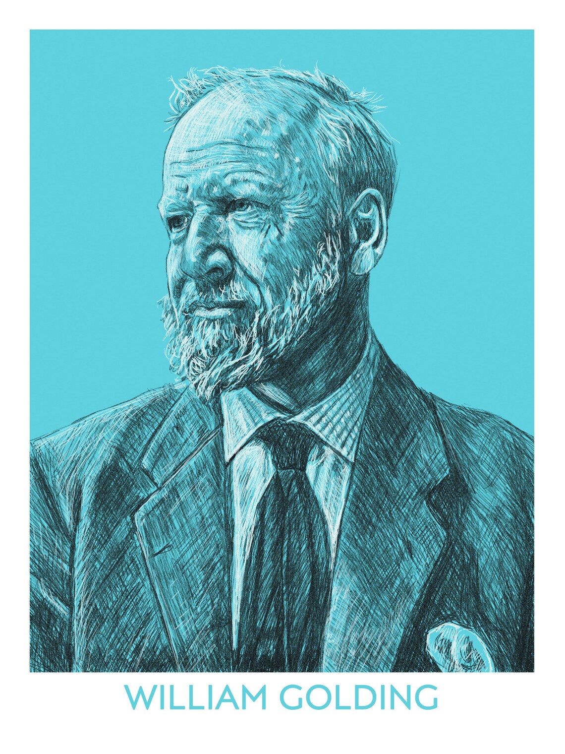 William Golding Author Poster Writer Gift Literary Print - Etsy