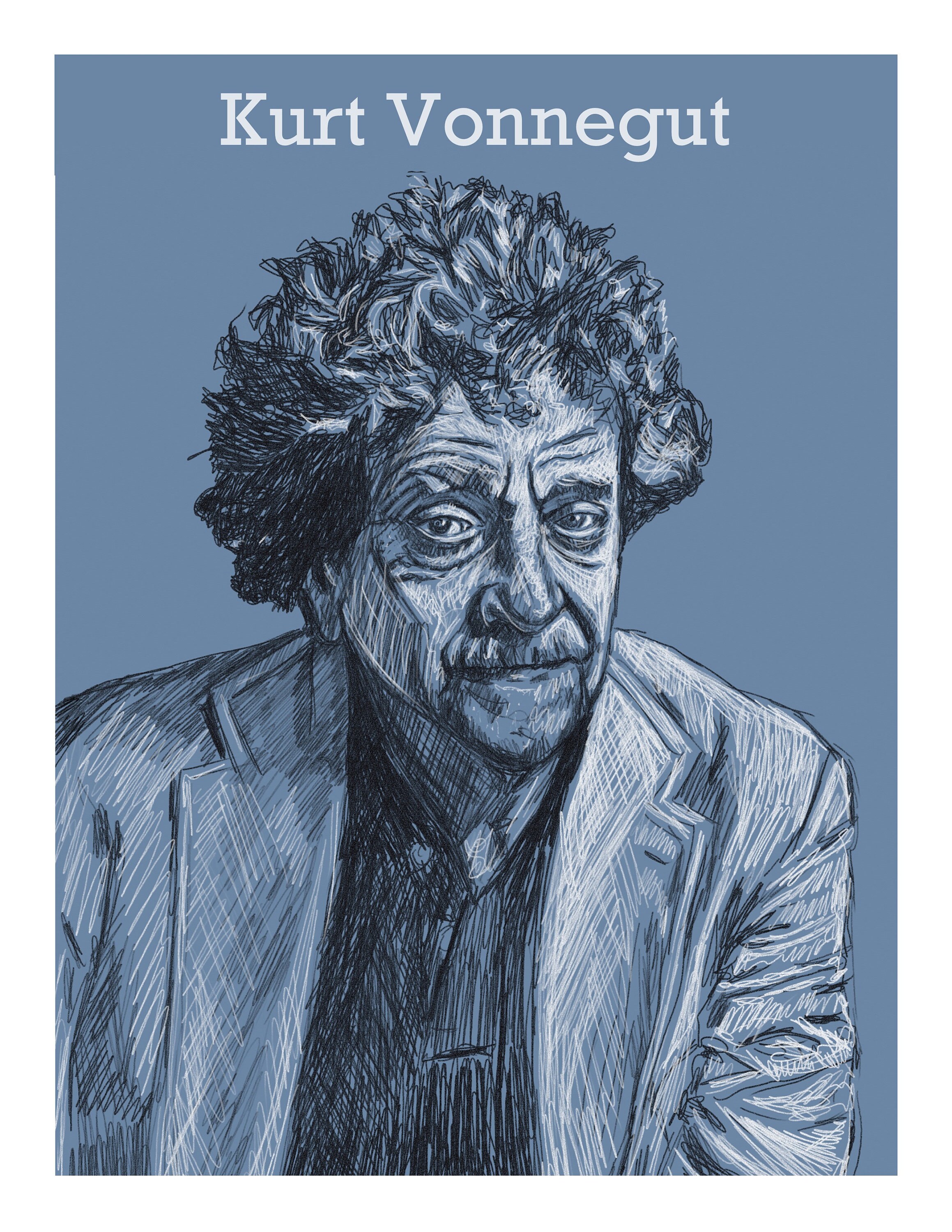 Kurt Vonnegut Downloadable Poster Author Gifts Literary - Etsy 日本
