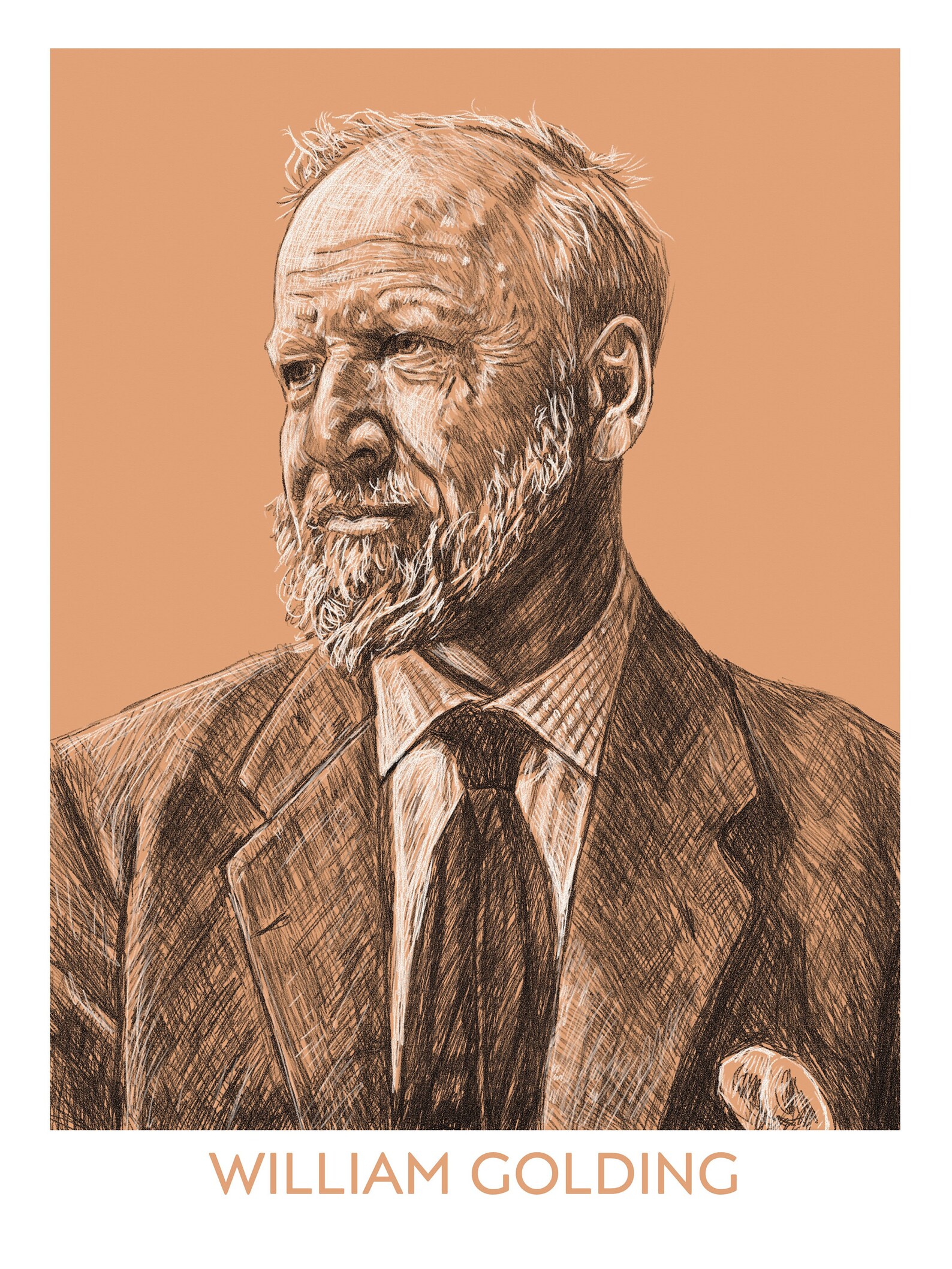 William Golding Author Poster Writer Gift Literary Print - Etsy