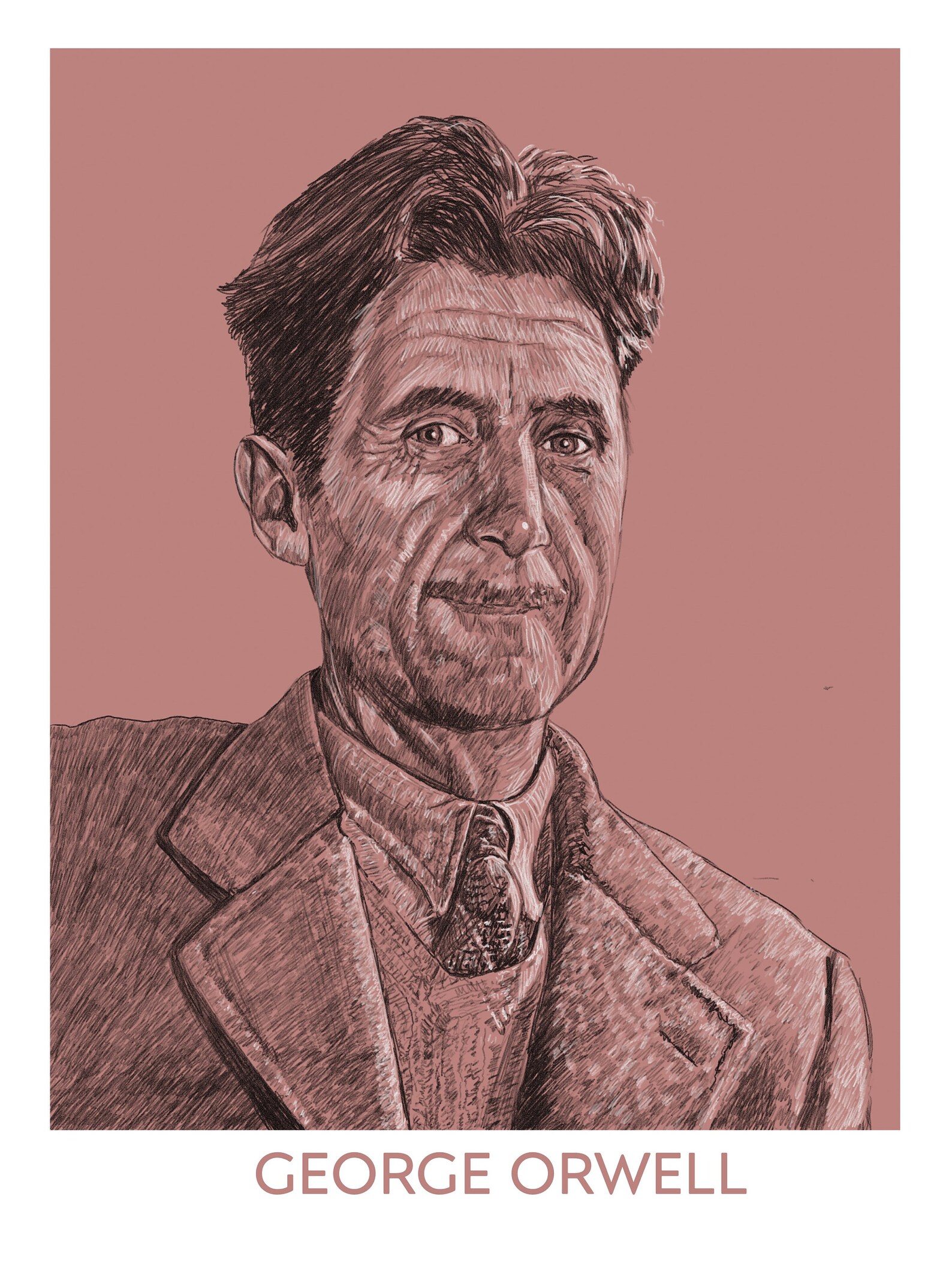 George Orwell Author Poster, Writer Gift, Literary Poster, Classroom ...