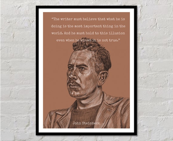 John Steinbeck Downloadable Poster Author Gifts Literary - Etsy