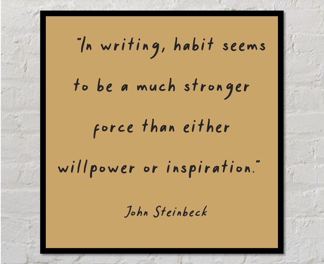 John Steinbeck Quote | Author Poster, Writer Gift, Literary Poster ...