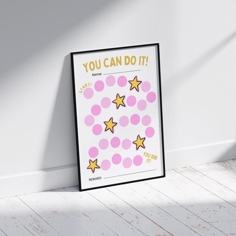 Printable Kids Reward Chart: Star Theme, A4/US Letter (PDF, JPG) - Etsy ...