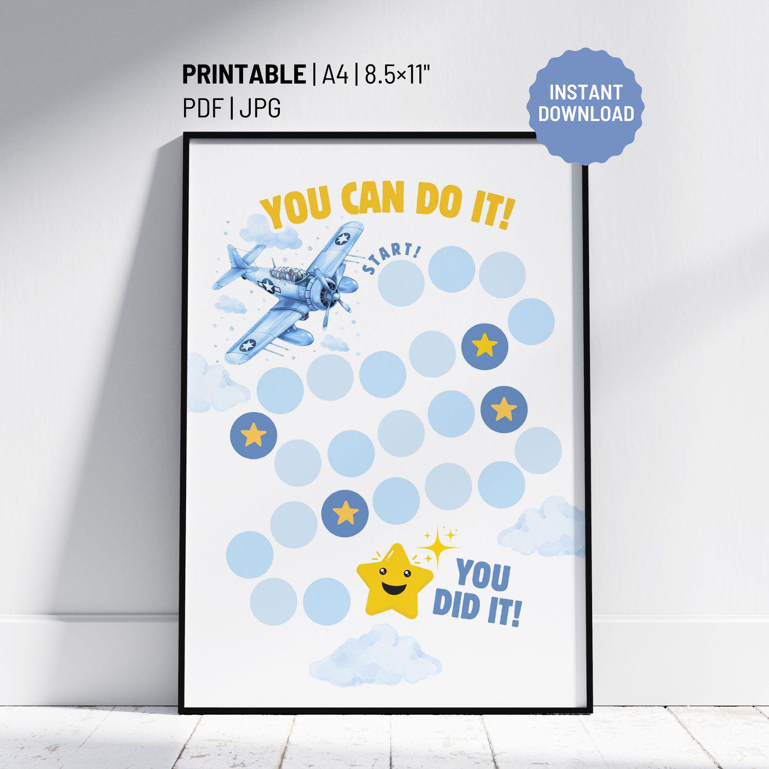 Printable Reward Chart | Instant Download | Boy Reward Chart | Kids ...