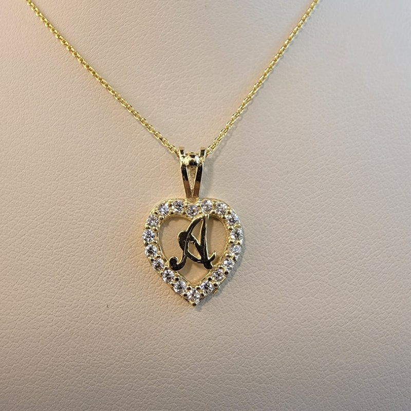 10k Gold V Initial Necklace - Etsy