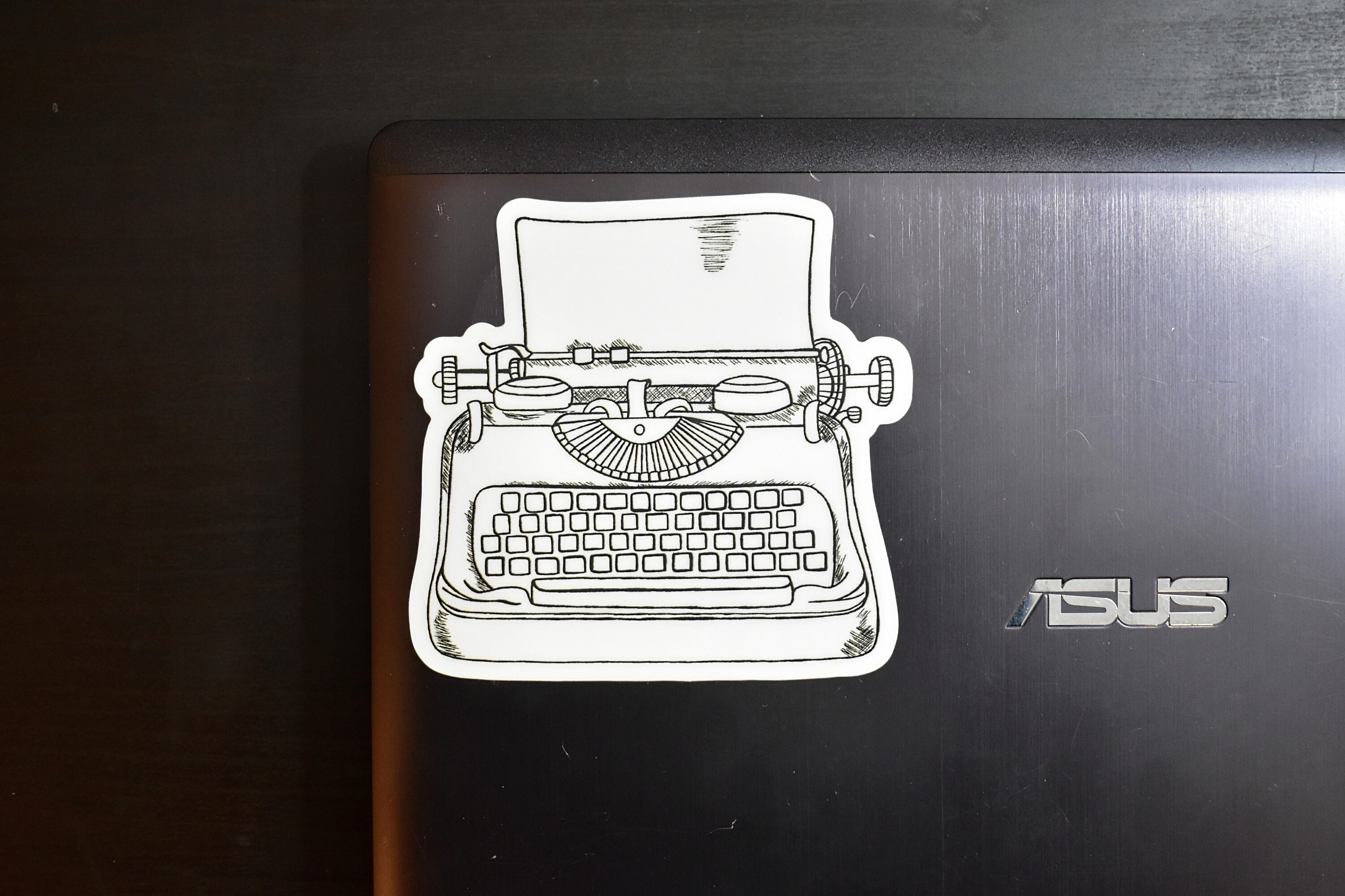 Typewriter Sketch Sticker Vinyl Stickers Typewriter Print - Etsy