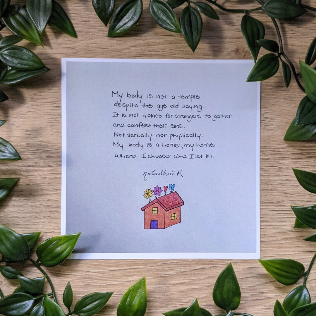 Homebody Poetry Print 5x5 Wall Décor Prints Body - Etsy