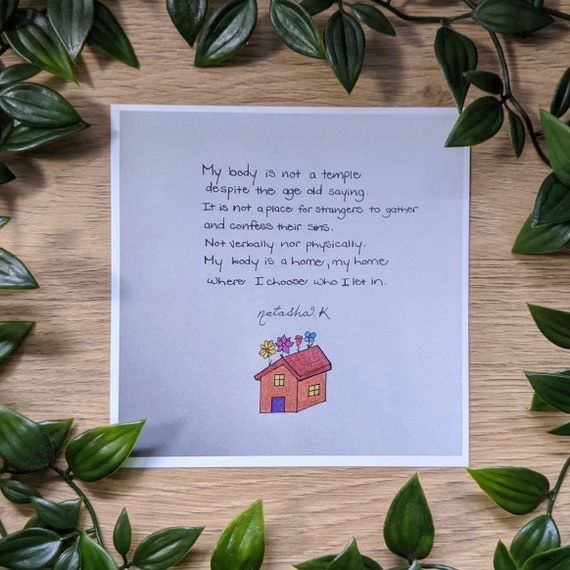 Homebody Poetry Print 5x5 Wall Décor Prints Body - Etsy Canada