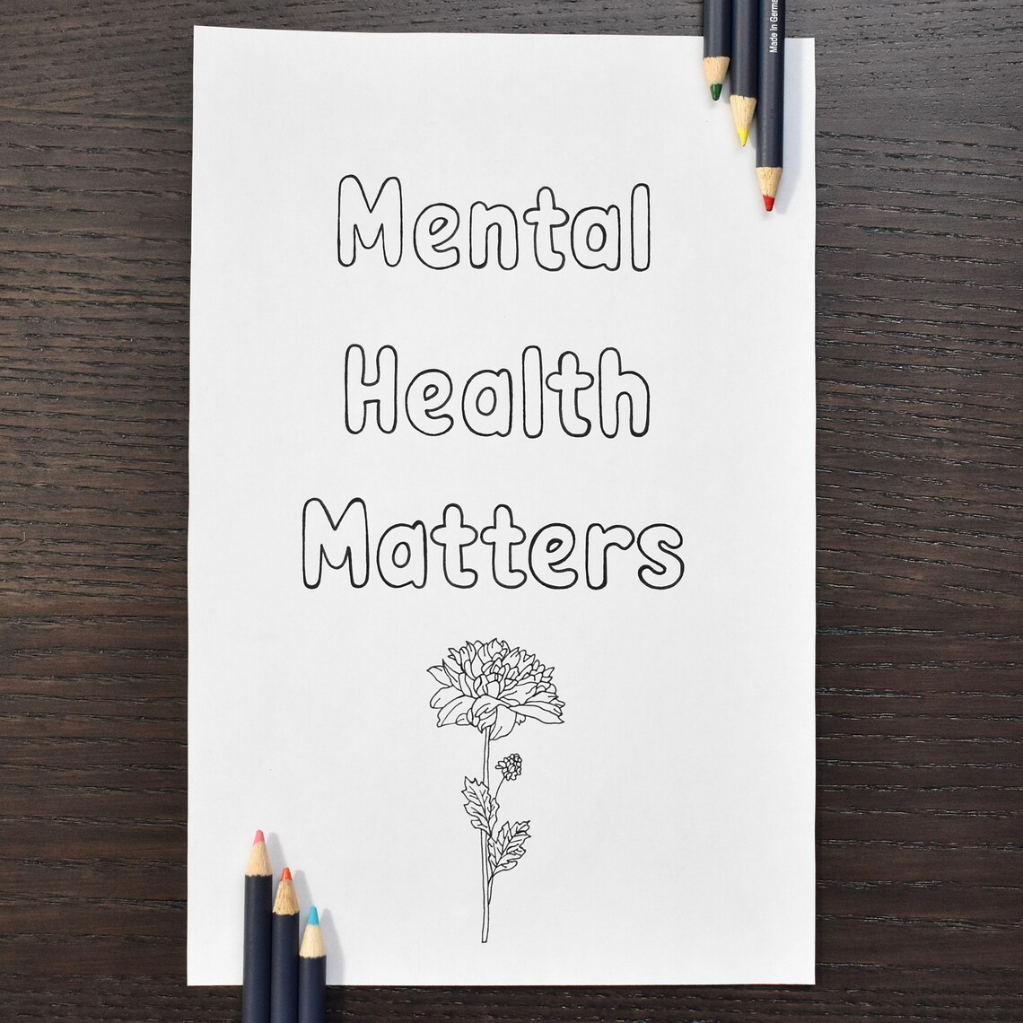 Mental Health Colouring Pages, Printable Adult Colouring Pages, Mental ...