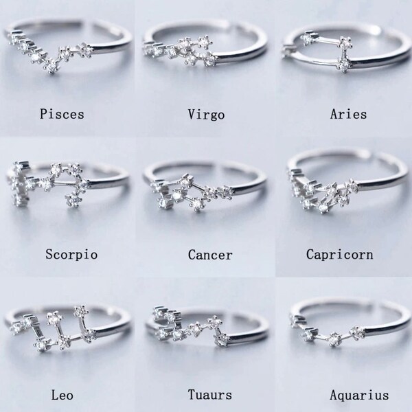 Zodiac Constellation Ring - Etsy