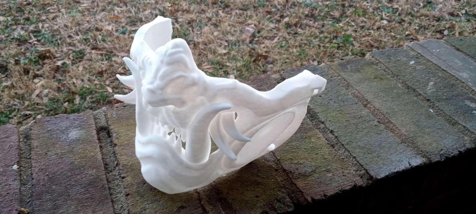 Oni Mask 3D Printed Snarling Tiger, Striped Beast, UNPAINTED or PAINTED ...