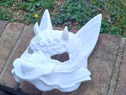 Raiju Fox Mask 3d Printed Painted or Unpainted - Etsy